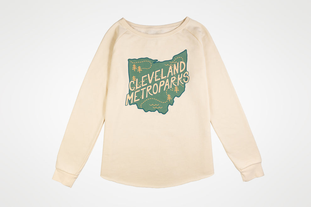 Ohio Map Wave Wash Crewneck Sweatshirt – Cleveland Metroparks